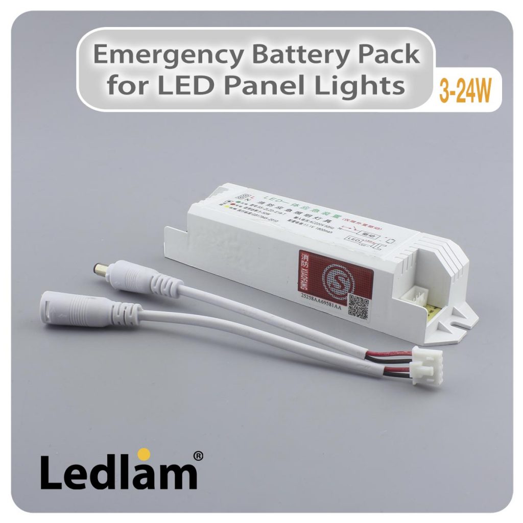 Emergency Battery Pack for LED Panel Lights 18-80W - Ledlam Lighting