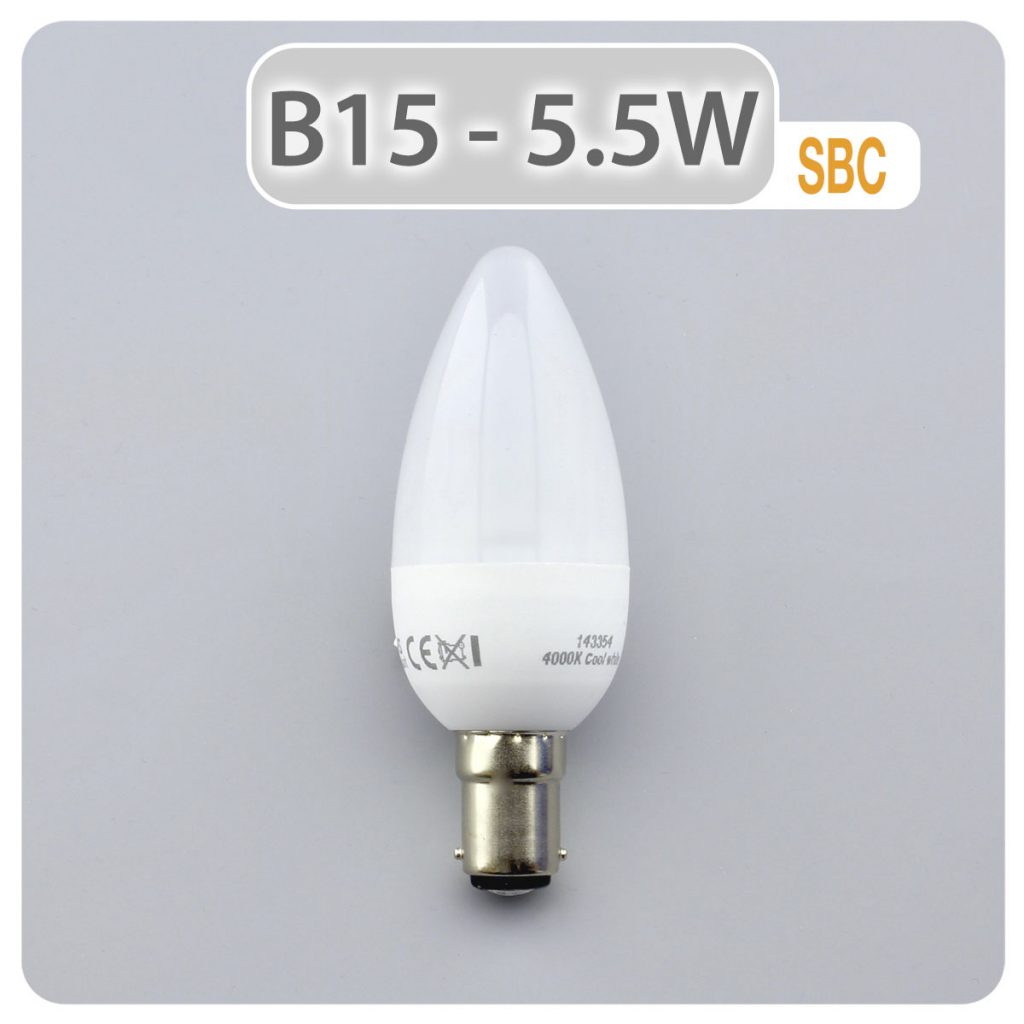 B15 LED Candle Bulb 5.5W - Ledlam Lighting
