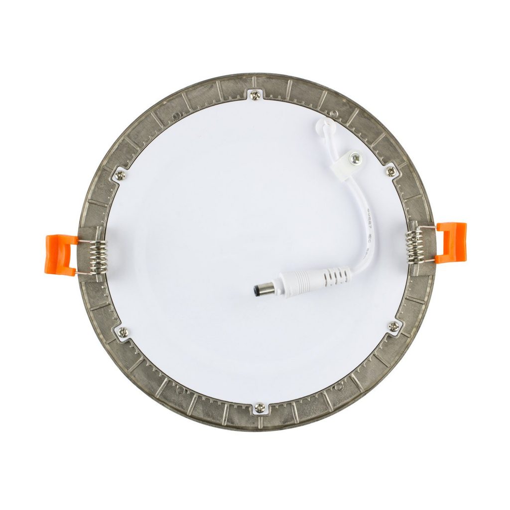 LED Panel Light 6W Round 12RP brushed steel - Ledlam Lighting