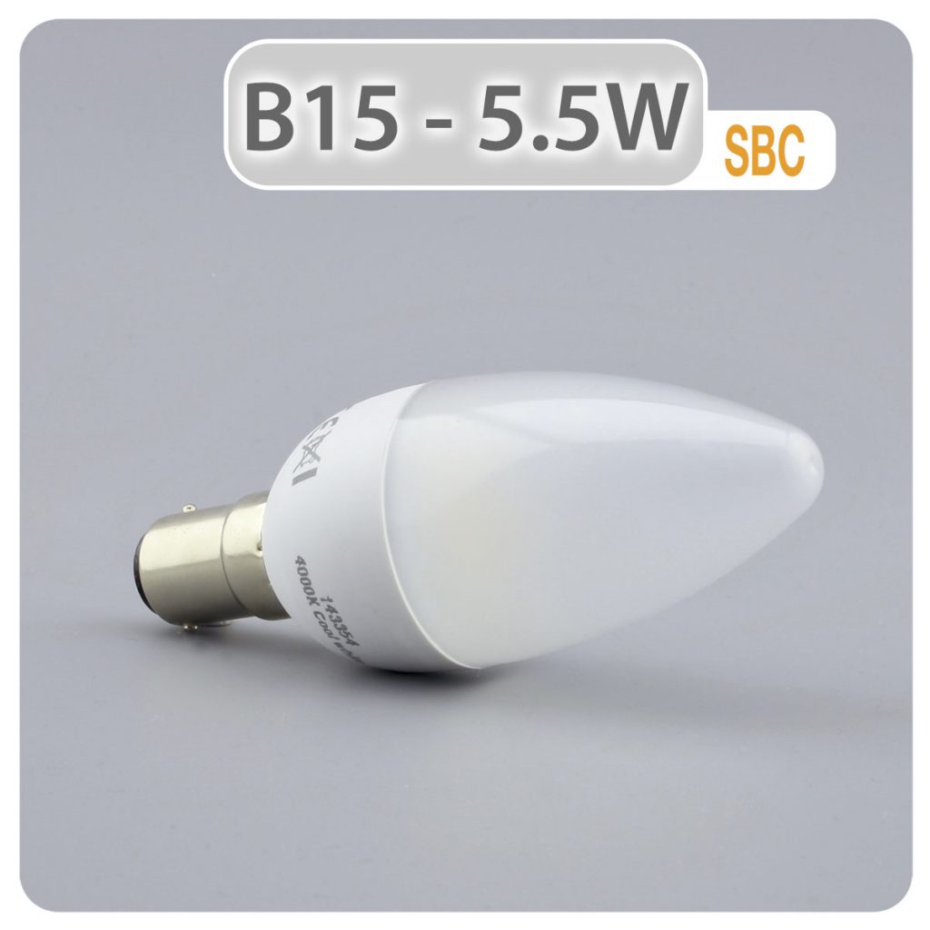B15 LED Candle Bulb 5.5W - Ledlam Lighting